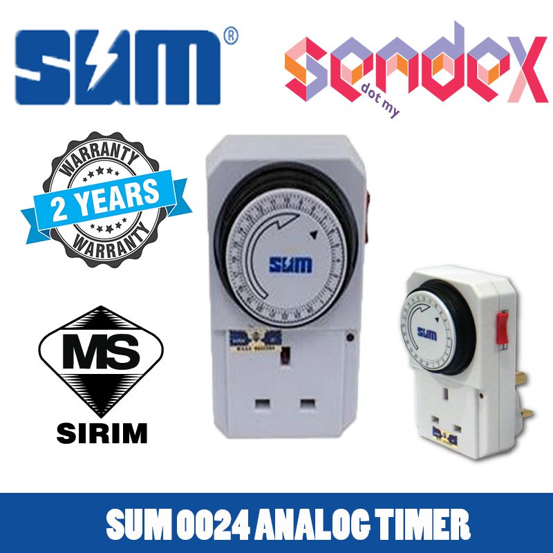 (Genuine) SUM 0024 - 24 Hours Programmer Timer With Sirim | Shopee Malaysia