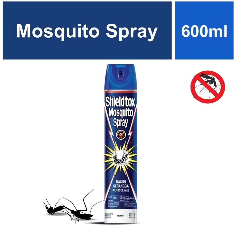 Shieldtox Mosquito Spray Aerosol 600ml Spray Nyamuk | Shopee Malaysia