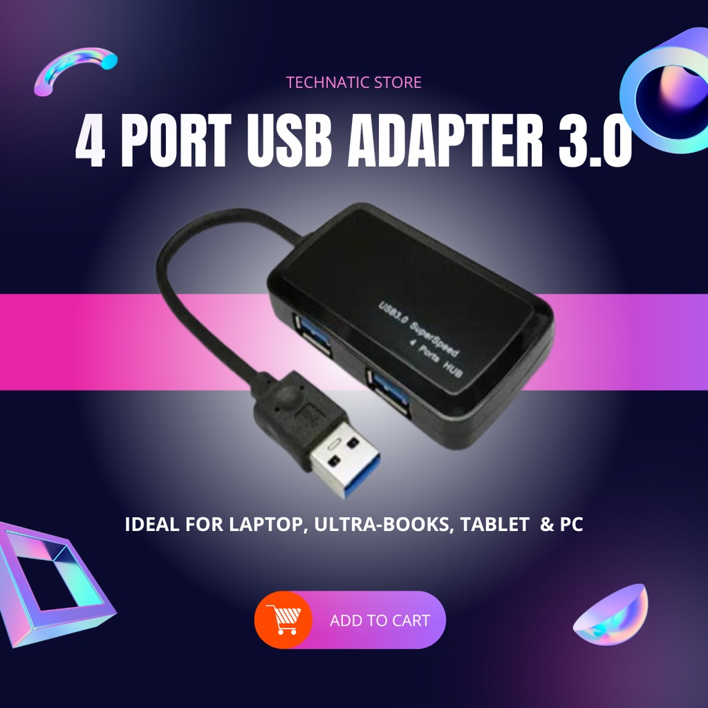 4 Port Usb Adapter 3.0 | Shopee Malaysia