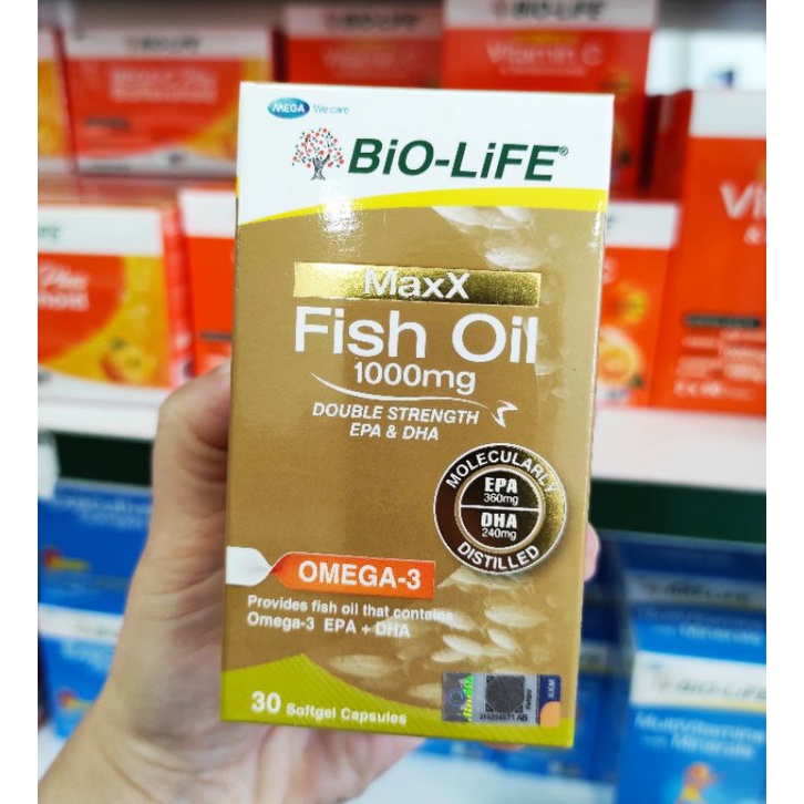 BIOLIFE FISH OIL 1000mg MAXX 30 Softgels BIO-LIFE MAXX Fish Oil 1000mg ...