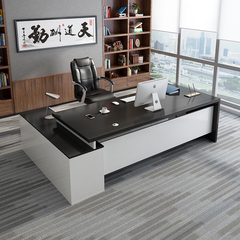 Boss's desk, solid wood boss's desk, administrative desk, solid wood ...