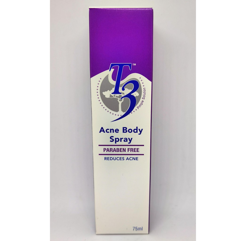 Hoe T3 Acne Body Spray 75ml (BODY ACNE & PIMPLE SPOTS/BADAN JERAWAT ...