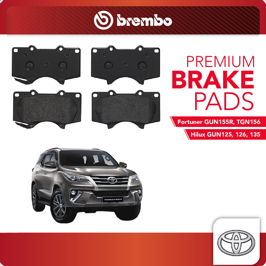 BREMBO Front Pads (L+R) - Toyota Hilux GUN125 Fortuner TGN156 FJ ...