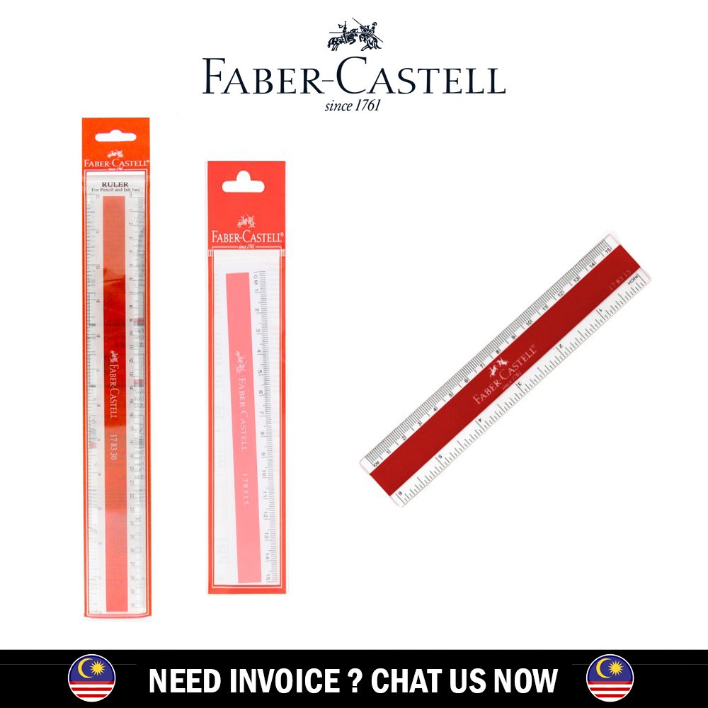 Faber-Castell Plastic Ruler - 15CM/30CM (1s/CARD) Pembaris 15CM / 30CM ...