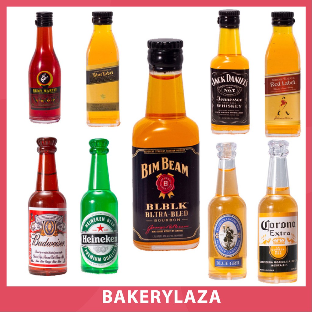 (Ready Stock) Mini Wine Whisky Carlsberg Small Bottle Beer Cake ...