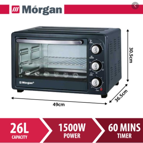 MORGAN ELECTRIC OVEN 26L 1500W MEO-HC26C | Shopee Malaysia