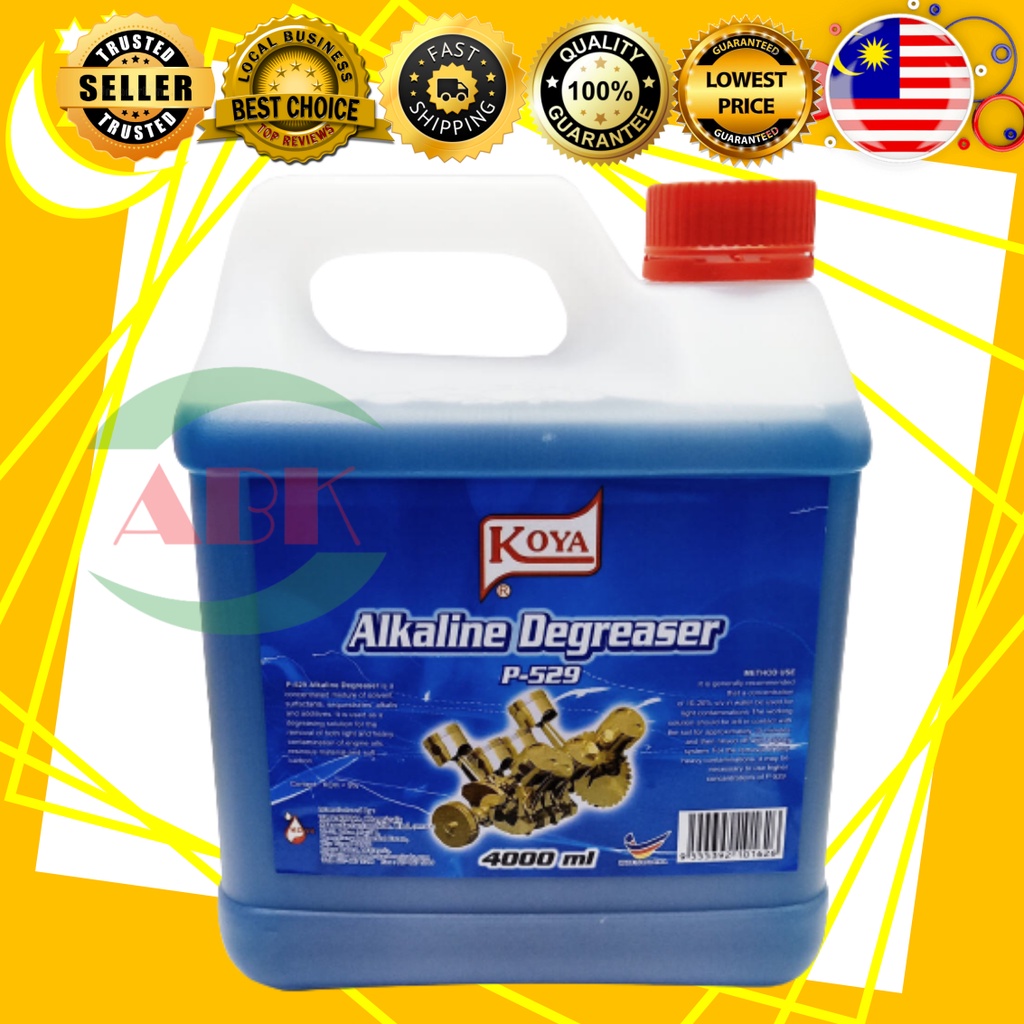 KOYA P-259 ALKALINE DEGREASER CLEANER BUANG MINYAK GRIS (4L) | Shopee ...