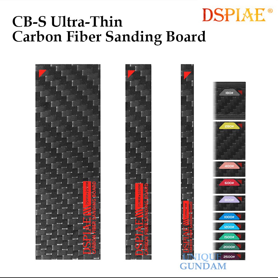 DSPIAE CB-S Ultra-Thin Carbon Fiber Sanding Board Model Kit Tools ...