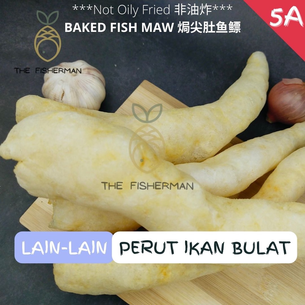 Perut Ikan Oven Baked Fish Maw 特选非油炸 焗尖肚鱼鳔 (100G) 焗鱼鳔 魚鰾 鱼鳔 鱼票 鱼飘 鱼膘 魚漂 ...