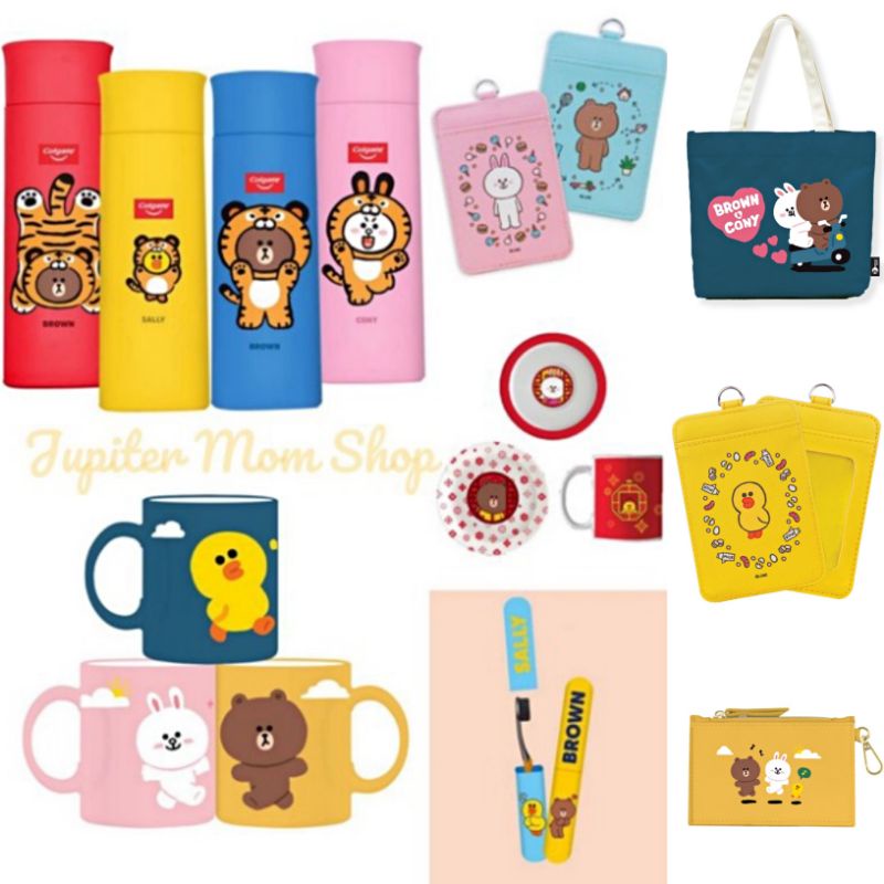 Line Friends Card Holder/ Line Friends Glass Bottle/ Line Friends Mug ...