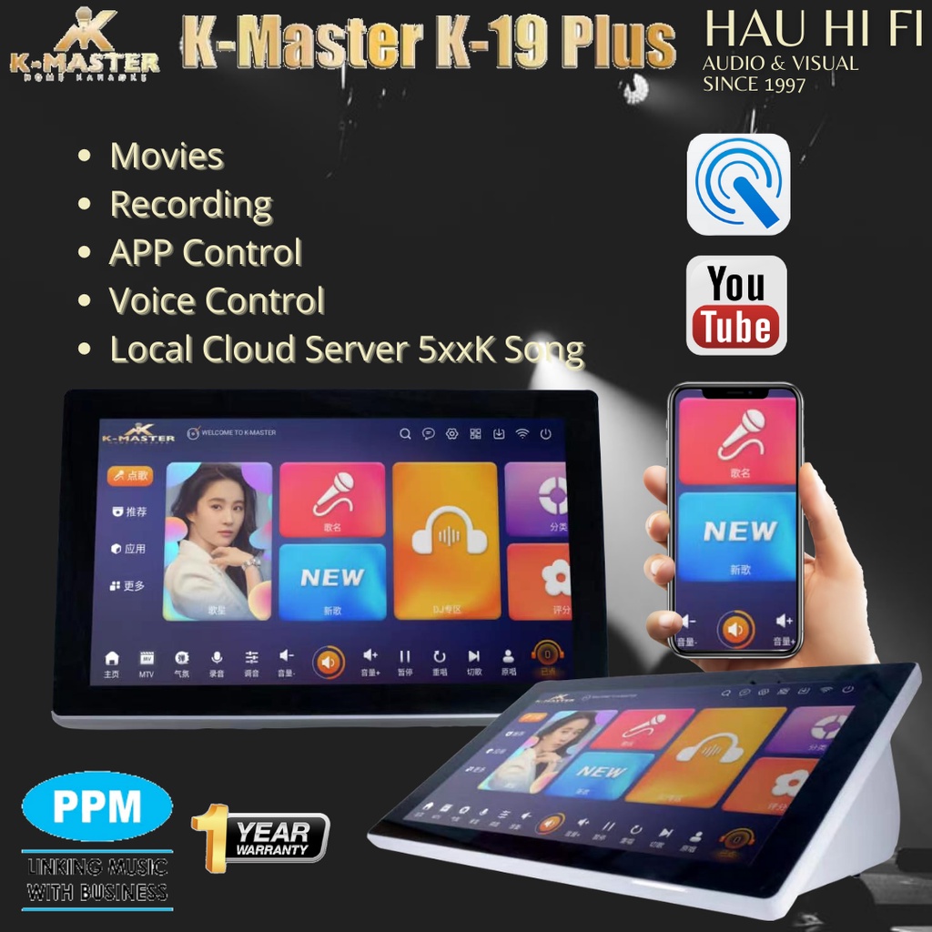 K-Master K19 PLUS Karaoke System 3TB *100% Local Malaysia Server* With PPM Home Use License ...