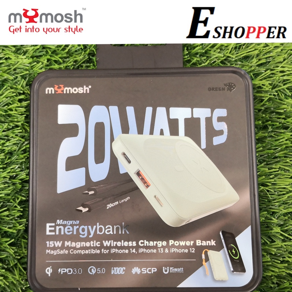 MYMOSH ENERGYBANK 12,000MAH MINI POWERBANK WITH DIGITAL DISPLAY DUAL ...