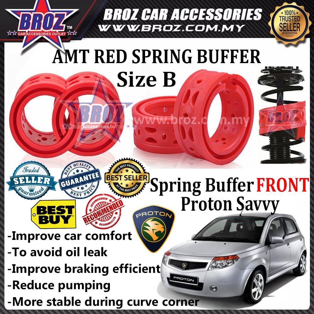 Proton Savvy OEM Front B-Type Car Shock Absorber Buffer - Red 2 PCS ...