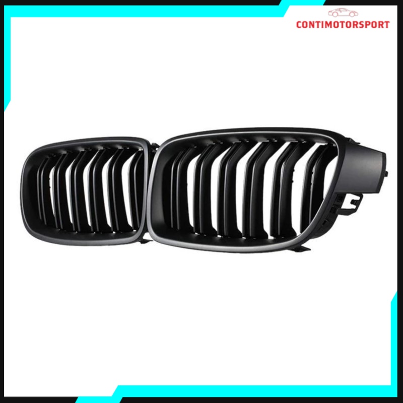 3 SERIES F30/ F31/ F35 GLOSS BLACK DOUBLE SLAT FRONT KIDNEY GRILL ...