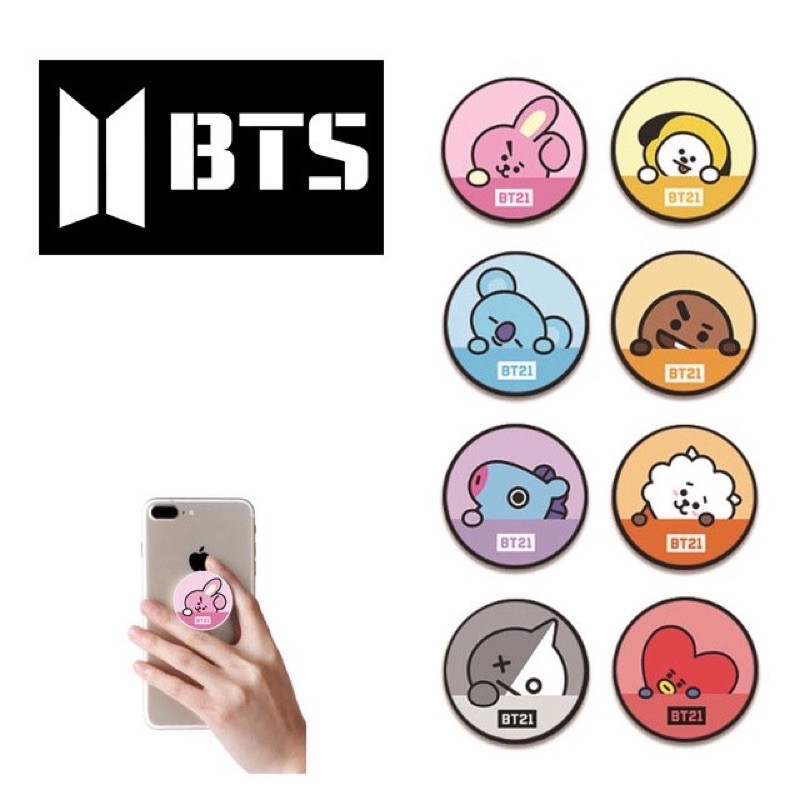 BT21 BTS Phone Stand Pop Socket Phone Ring | Shopee Malaysia