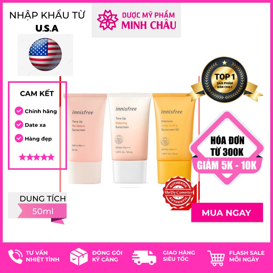 Innisfree Intensive Triple Care, Long lasting, No sebum Tone Up sunscreen. | Shopee Malaysia