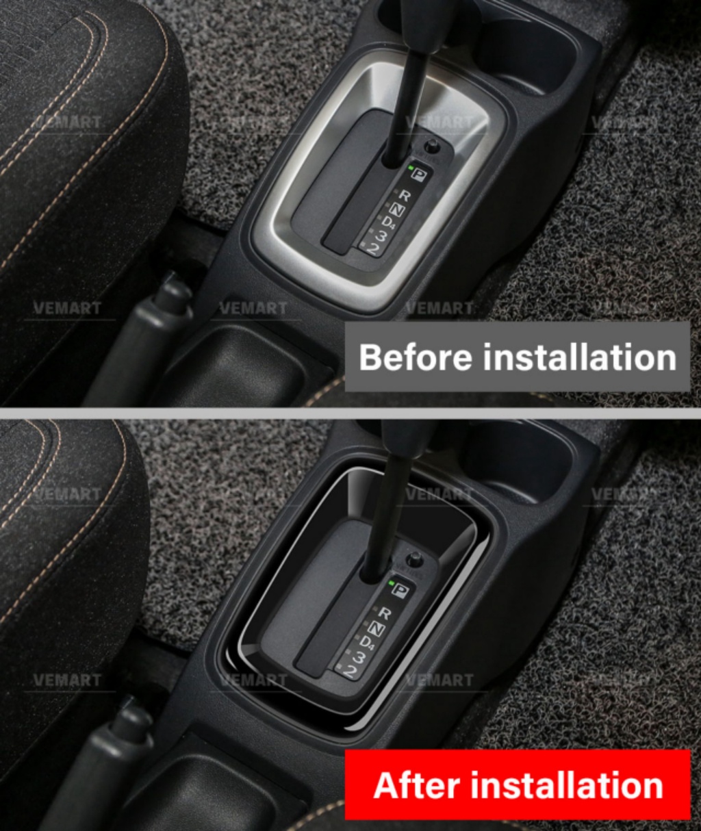 Vemart perodua axia gear shift panel frame cover garnish accessories ...