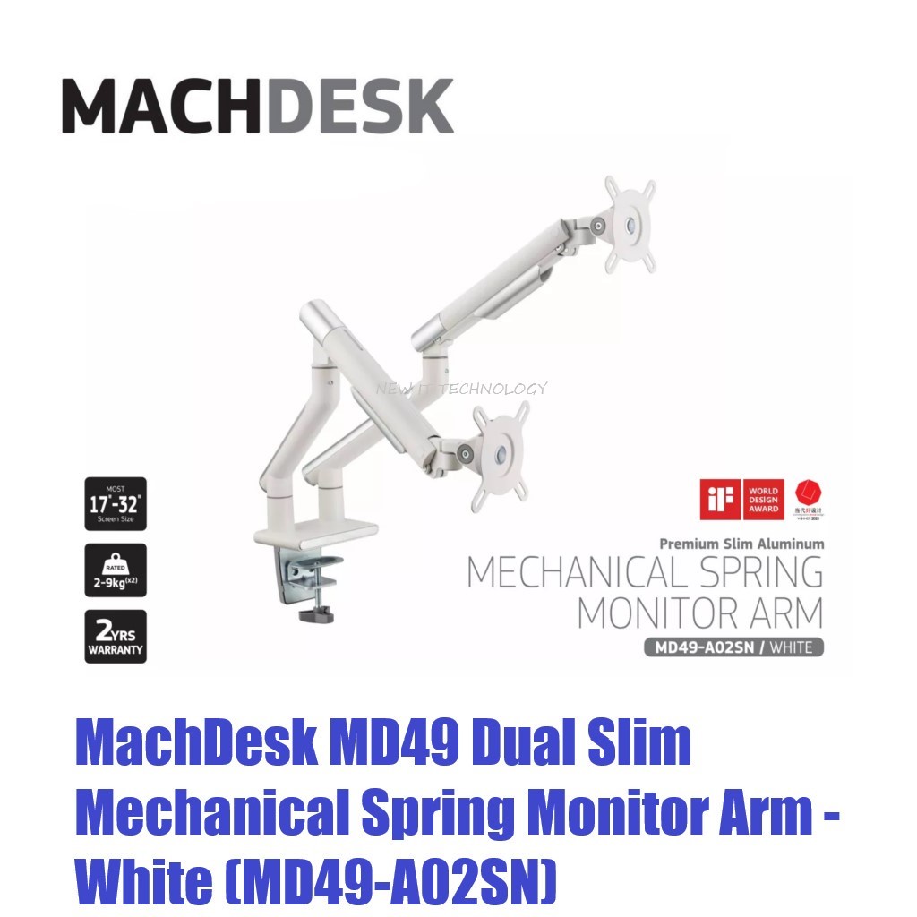 MachDesk Single&Dual Desktop Mechanical Spring Monitor Arm Holder ...