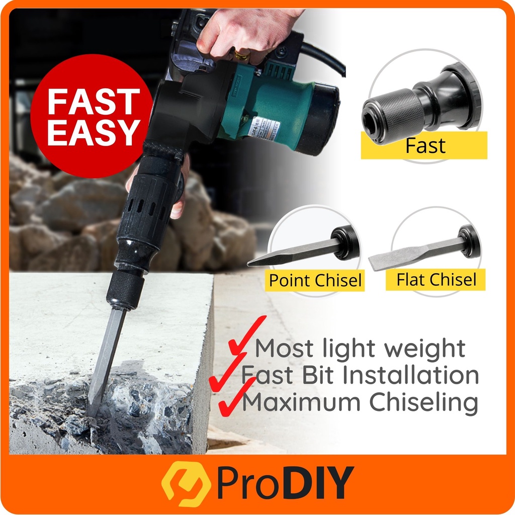 HM0810 1300W Hex Demolition Hammer Pick Break Concrete Electric Hammer ...