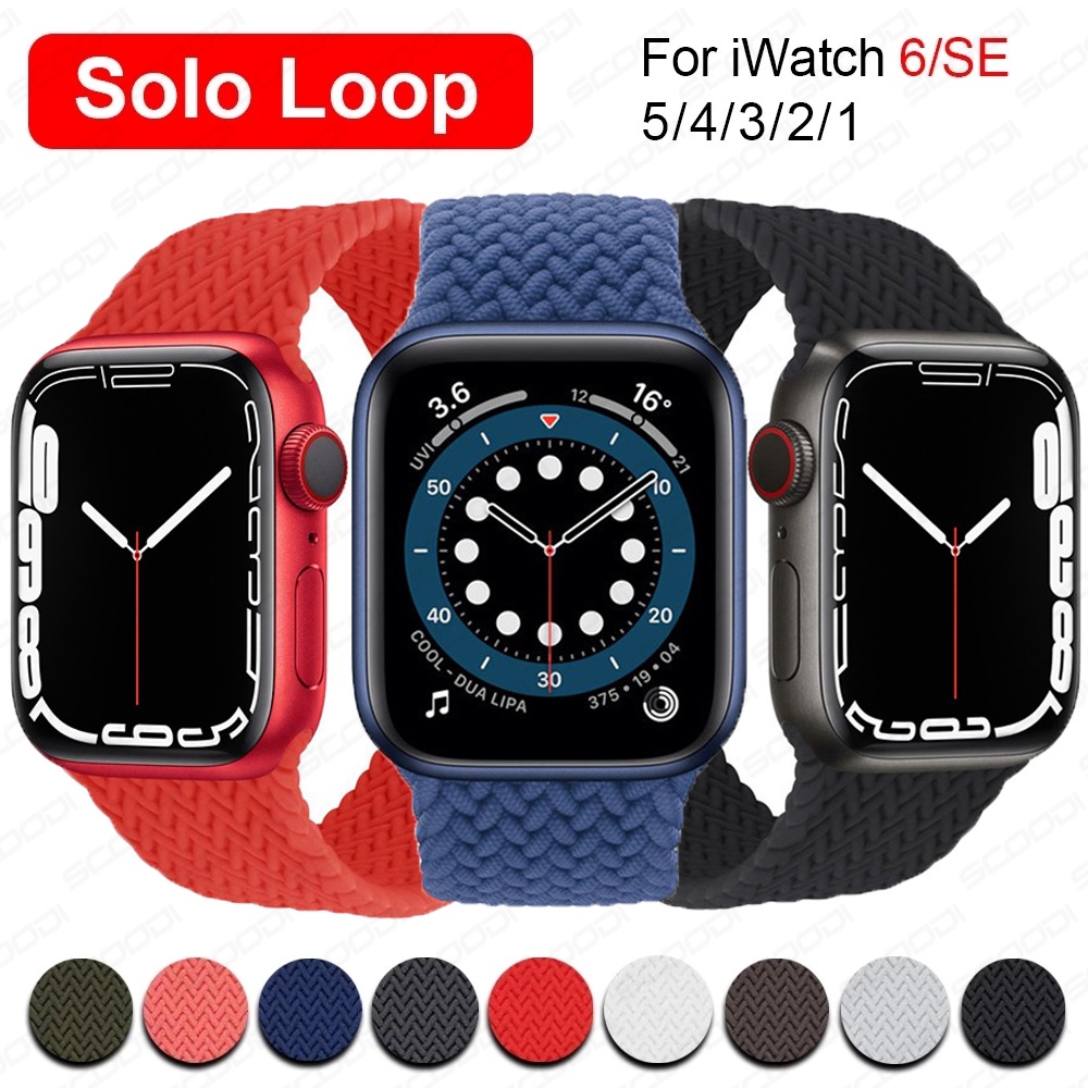 Braided Solo Loop For iWatch band 49mm 45mm 41mm 44mm 40mm 38mm 42mm ...
