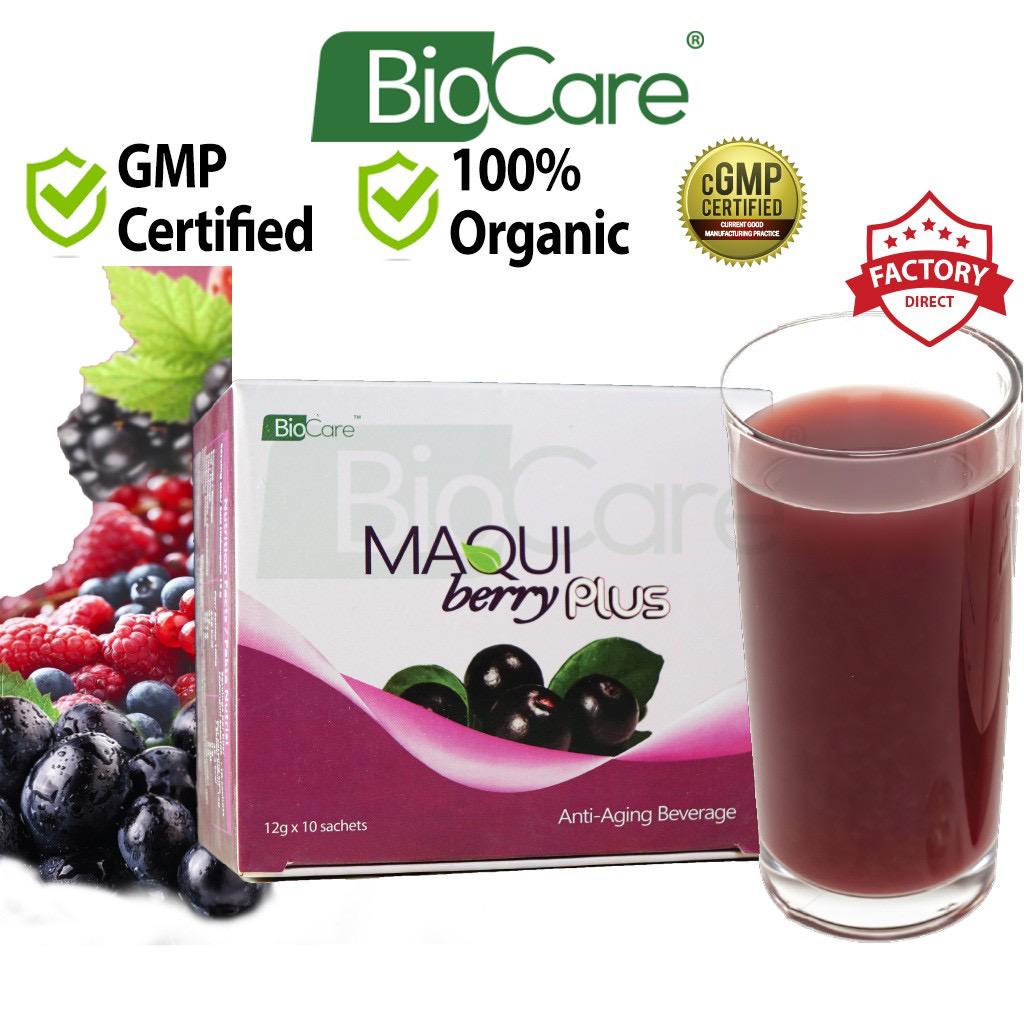 (Ready Stock) Biocare MAQUI Berry Plus 10 sachets x12g PACK anti-aging ...