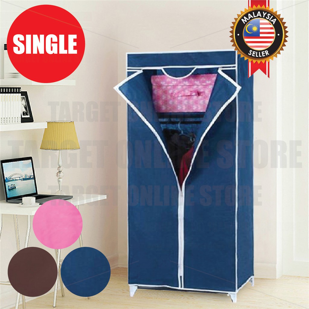 Fabric Closet Wardrobe Cupboard Cabinet Clothes Organise Shelves Rack ...