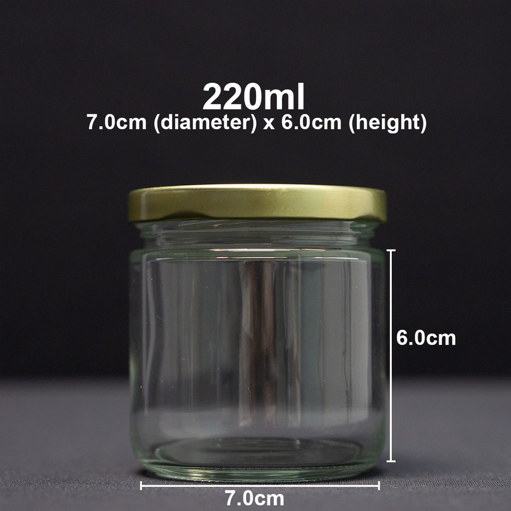 Round Glass Jar / Botol Kaca Bulat / Botol Doorgift Kaca / Spices ...