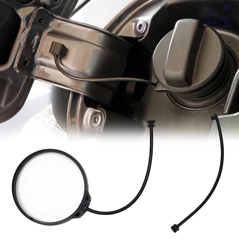 Black Rubber Fuel Tank Cap Traction Line / Car Anti-lost Gas Cap Rope ...