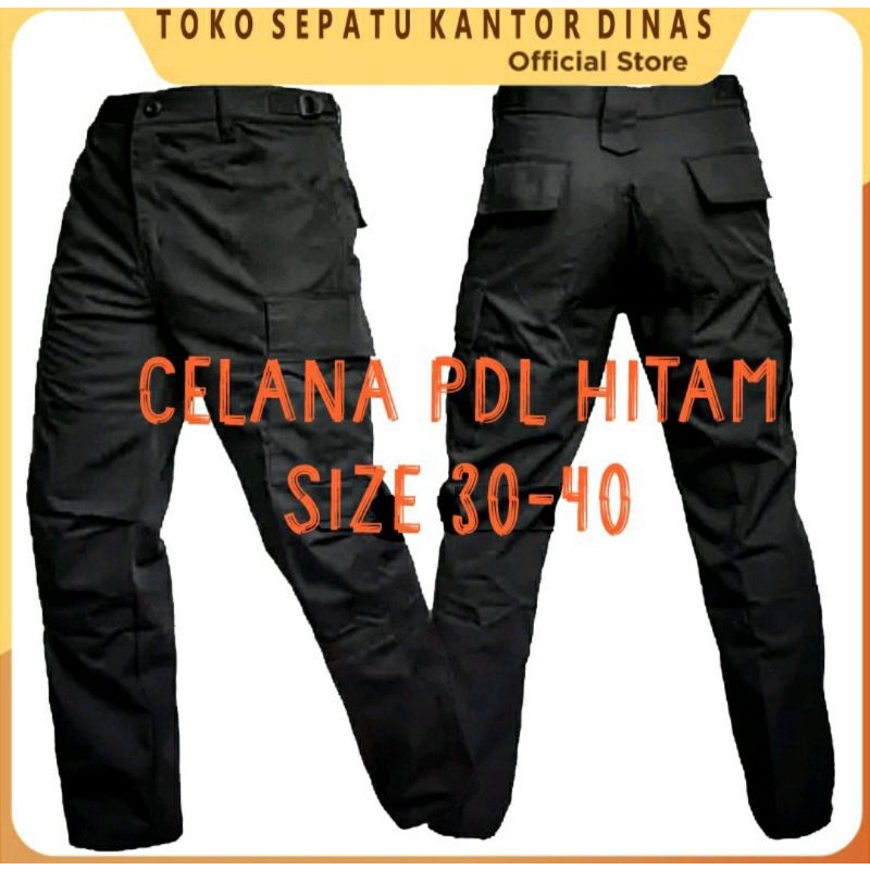 HITAM Black Pdl Pants/Black Trousers/Field Pants/Police Pants/-Security ...