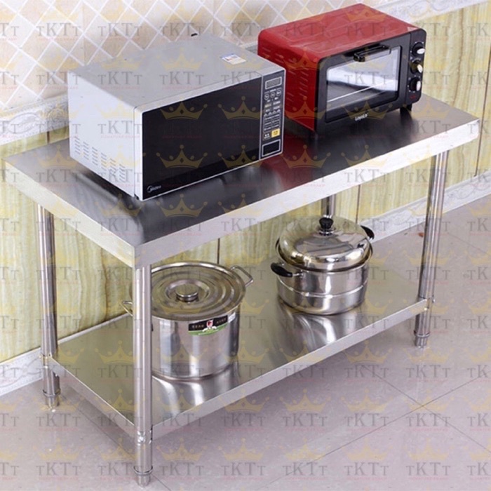 TKTT 2 Tier Stainless Steel Kitchen Working Table Storage Rack ...