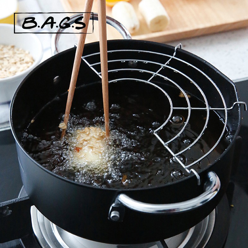 TheBags Tempura Frying Pot Deep Fryer Convenient Frying Pots with Oil ...