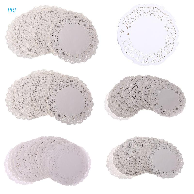 pri 200Pcs Round Lace Paper Mats Coasters Placemats Wedding Events ...