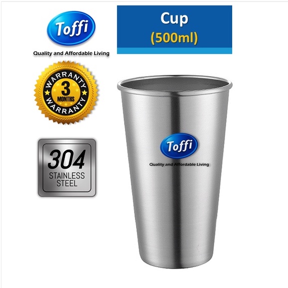 Toffi Cup SUS304 Stainless Steel Food Grade (500ml/0.5L) | Shopee Malaysia