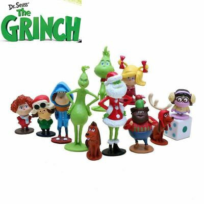 12PC/set Movie How The Grinch Stole Action Figure Toy Kid Gift Cake ...
