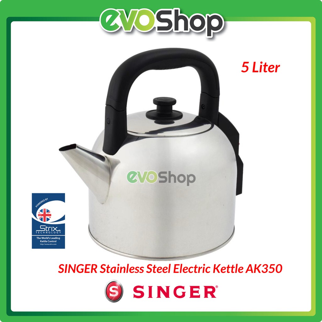 SINGER Stainless Steel Automatic Electric Kettle 5 LITER AK350 Cerek Air Masak Elektrik | Shopee ...
