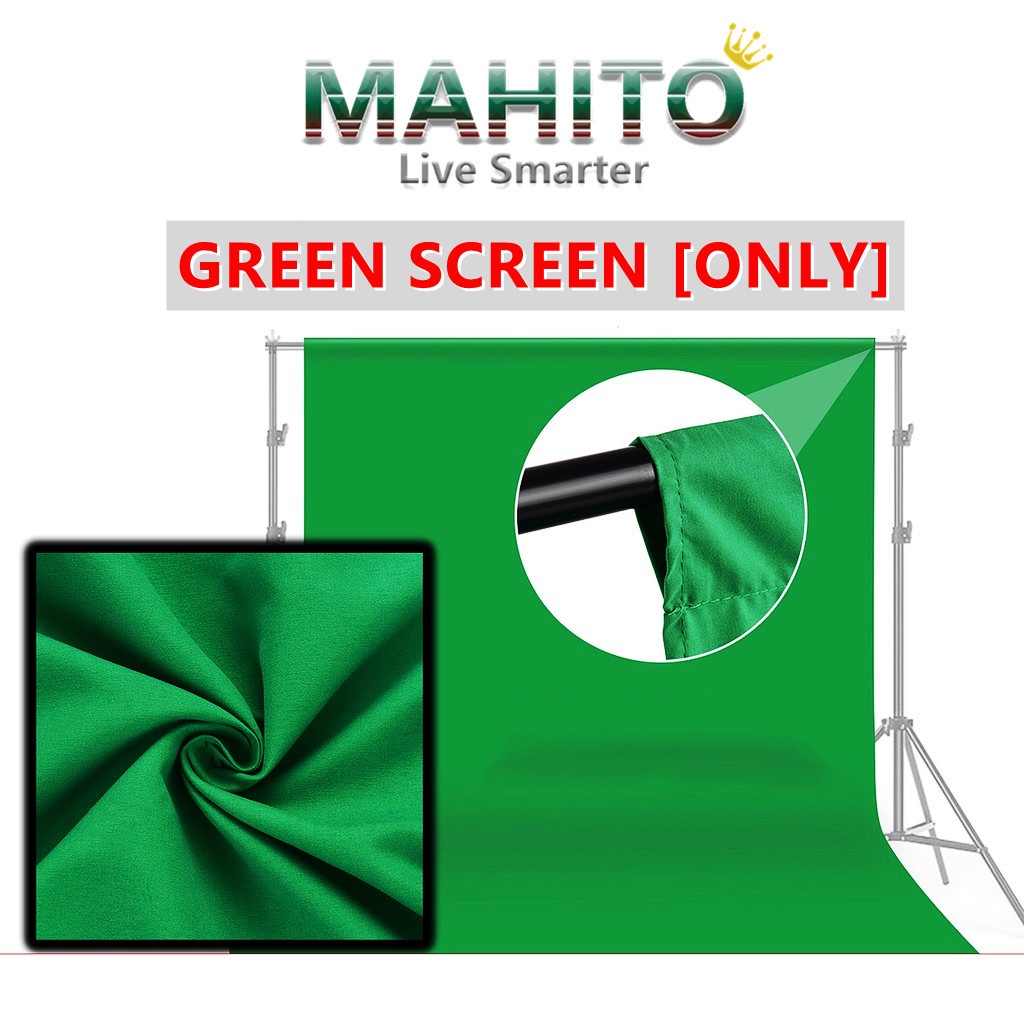 MAHITO Portable Background Stand 2x2M + Green Screen Backdrop 2x3M ...