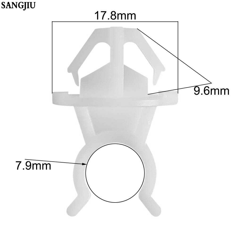 100PCS Car Fastener Engine Cover Support Rod Fixed Nylon Retaining Clip ...