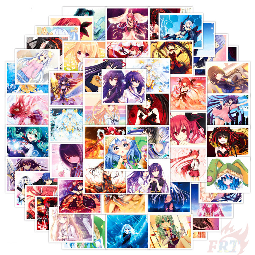 DATE A LIVE - Series 02 Anime Mini Poster Stickers 50Pcs/Set Tokisaki ...