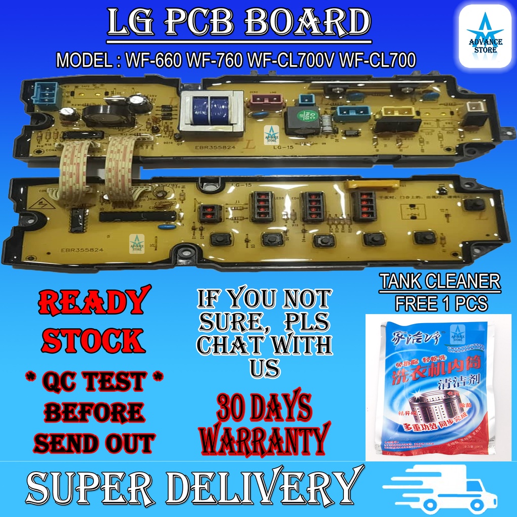 WF-660 WF-760 WF-CL700V WF-CL700 WF-T6500 Washing Machine LG PCB Board Power Board LG | Shopee ...