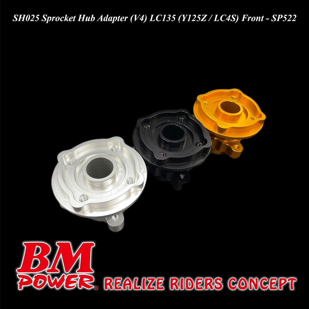 ( SH025 )Lc135 4s / Y125 BM POWER V4 CNC SPROCKET HUB ADAPTER & SPACER ...