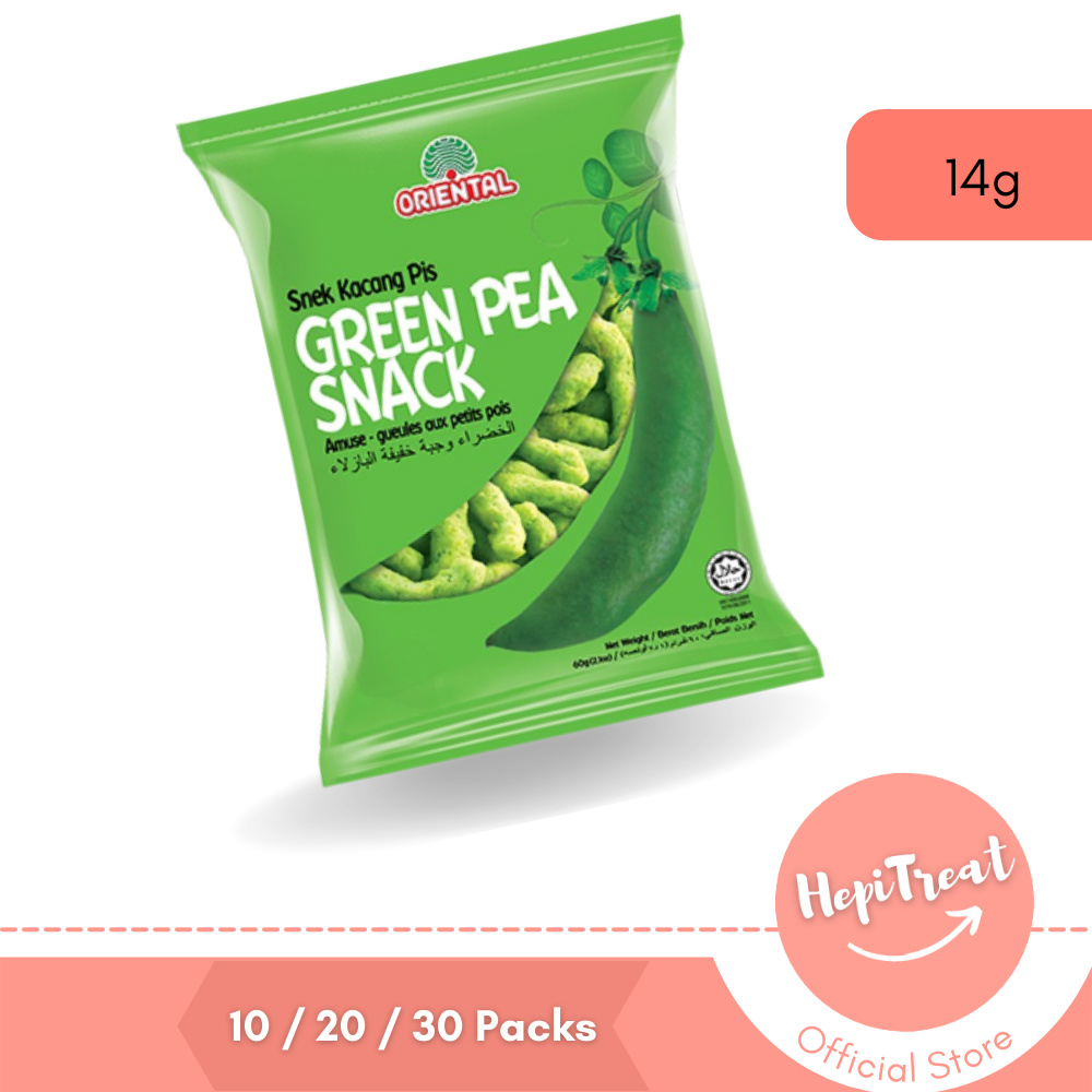 Oriental Green Pea Snack - 10 / 20 / 30 Packs x 14g (Small) by Hepi ...