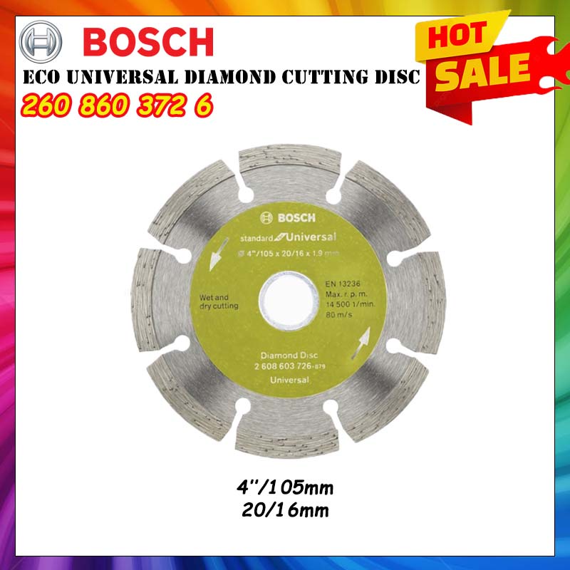 Bosch 4 Inch 105mm Eco Universal Diamond Cutting Disc 2608603726 (New ...