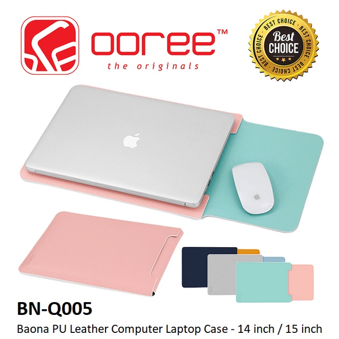 BAONA Q005 14 INCH (35*26cm) / 15-15.6 INCH (40*30cm) PU LEATHER LAPTOP SLEEVE CASE 1 / 2 TONE ...