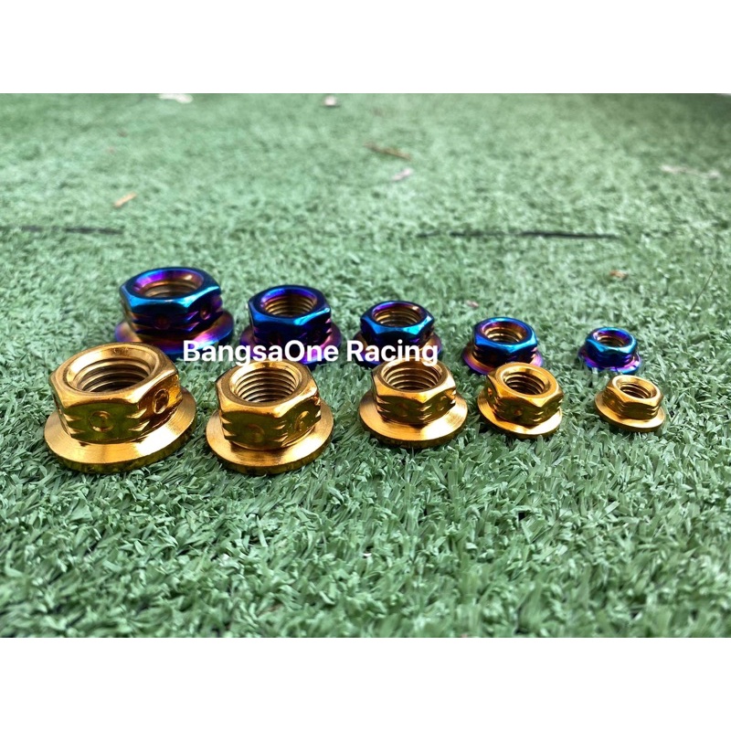 🔥Hot Item‼️ 🇳🇱 SKRU NUT TITANIUM / GOLD M6 M8 M10 M12 M14 | Shopee Malaysia