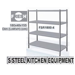4 layer stainless steel kitchen equipment table rack wall handle shelve ...