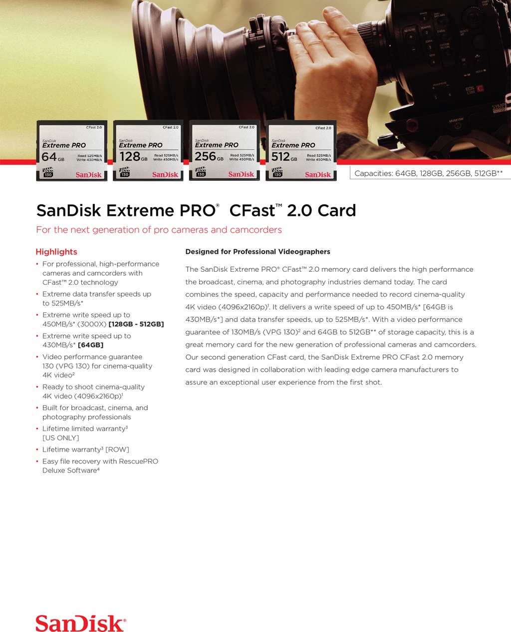 Sandisk Memory Card Extreme Pro CFAST 2.0 Compact Flash (525MB/S) | Shopee Malaysia