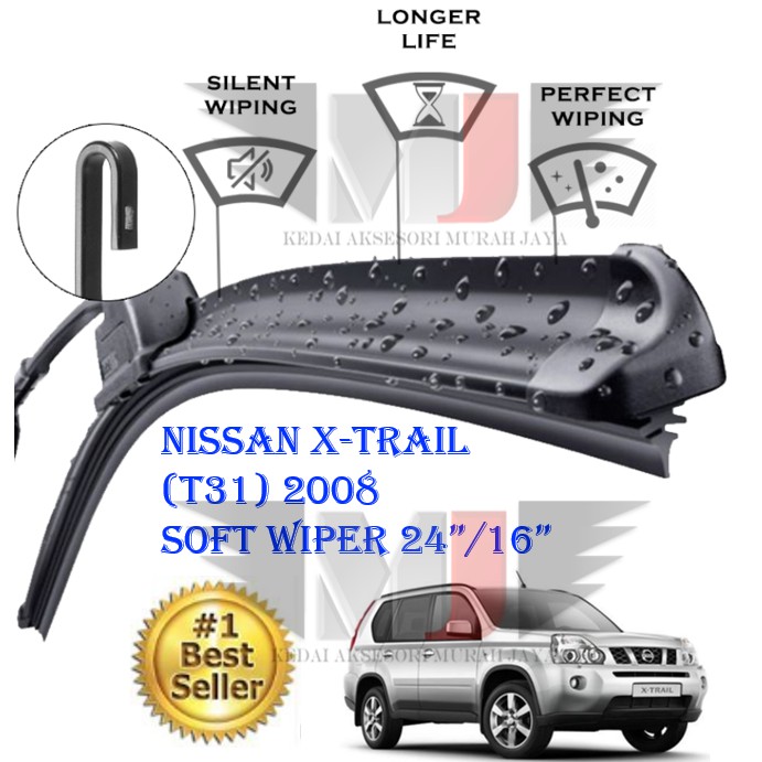 NISSAN X-trail (t31) 2008 100?r Wiper Soft Rubber Wipers Blade ...