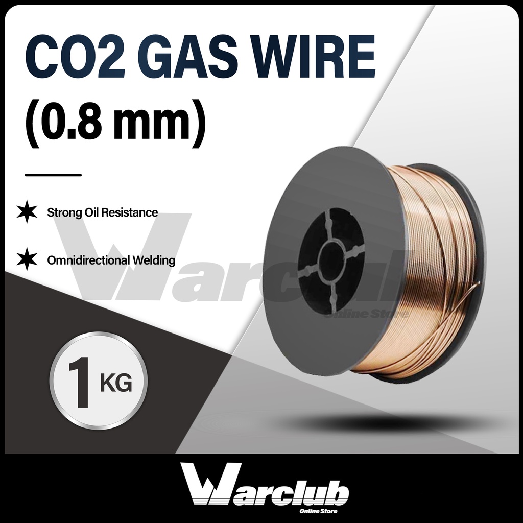 Warclub 1 KG x 0.8mm MIG CO2 Gas Wire - FLUX CORED Co2 Gas Wire Solid ...