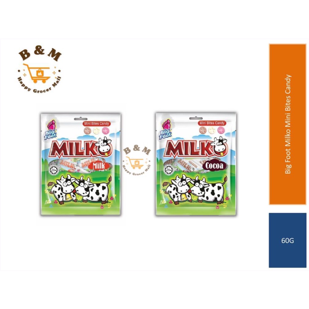 Big Foot Milko Mini Bites Candy 60g | Shopee Malaysia