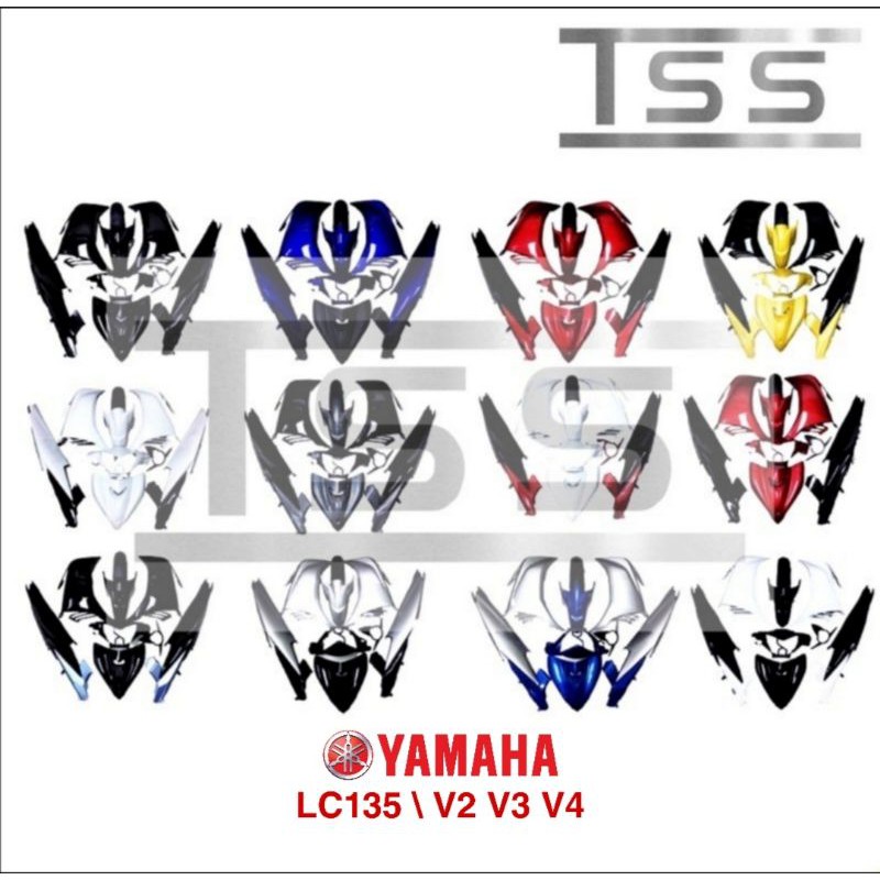 YAMAHA 135LC V2 V3 4 Stroke LC Body Cover Set Body Kit Coverset LC135 ...